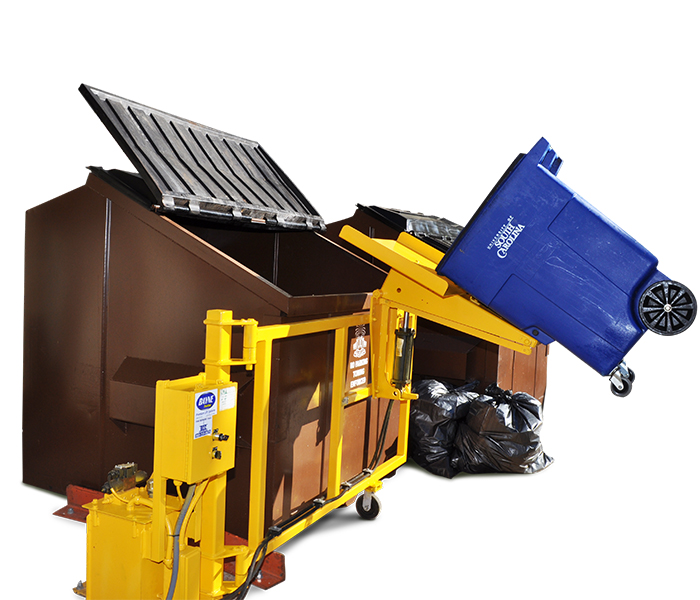 SWING A WAY LIFTER Stationary Cart Lifters / Cart Tippers